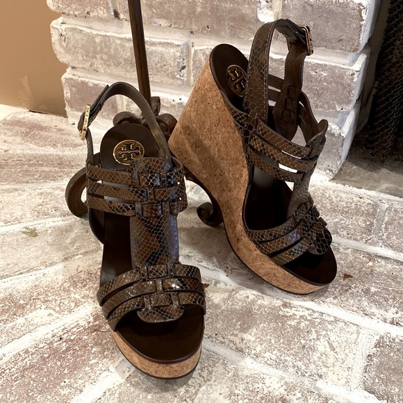 Tory Burch | Shoes | Nwot Tory Burch Platform 5 Sandals Brown Leather ...